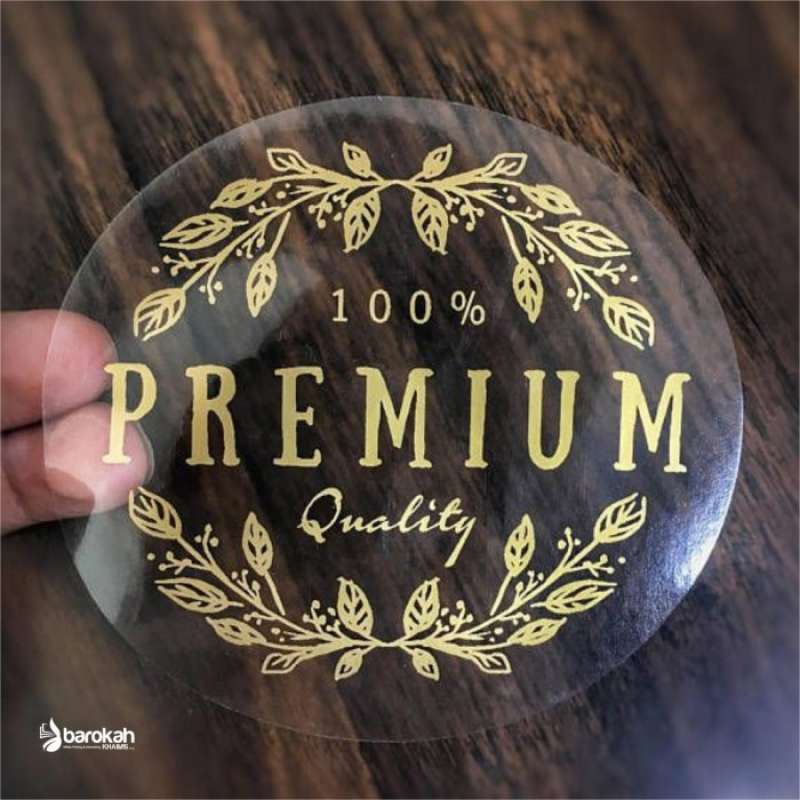 Jual Sticker Transparan Cetak Tinta Metalik Emas, Silver, Merah, Biru ...