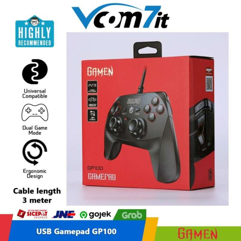 Promo Gamen Gp100 Universal Wired Gaming Controller Gamepad Dual ...