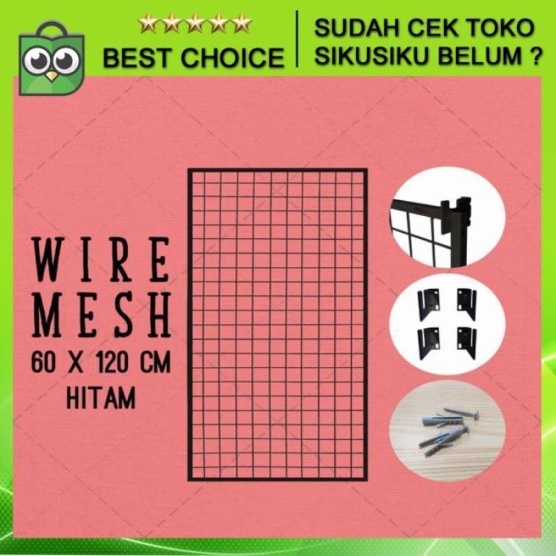 Promo Wire Grid Mesh Ukuran 60X120CM + H5 Wall Ram Bingkai Kuat Kokoh ...