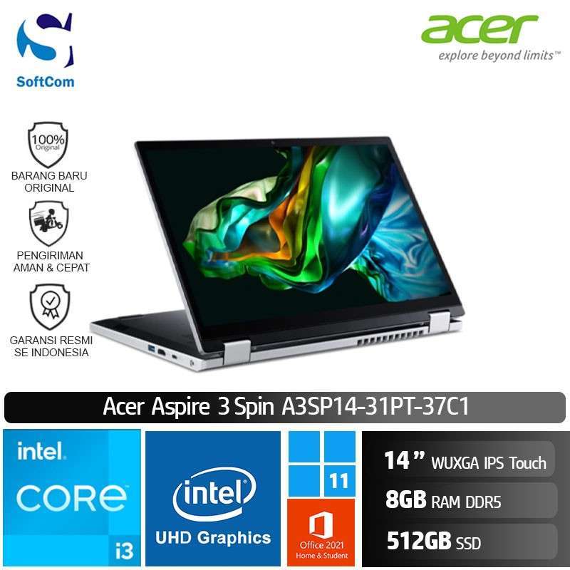 Jual Acer Aspire 3 Spin A3sp14 31pt 37c1 Laptop 2 In 1 [core I3-n305 ...