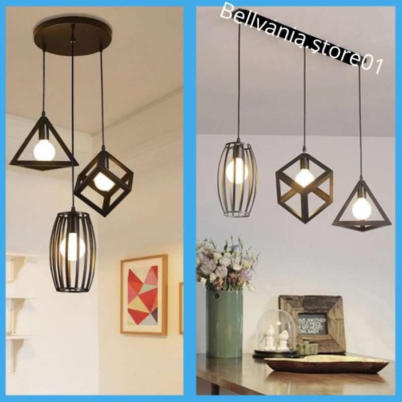 Promo Lampu Gantung Minimalis 3 in 1 Dekorasi Ruang Cafe Diskon 23% di Seller Cuanz Store ...