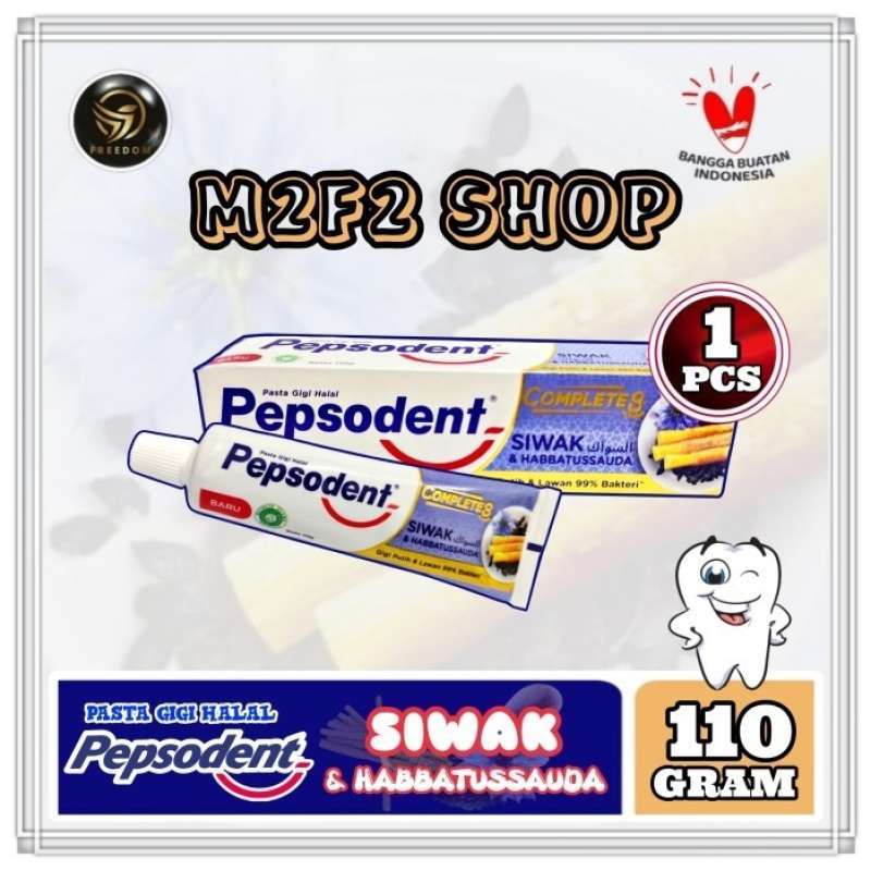 Promo Pasta Gigi Pepsodent Complete 8 Siwak Habbatussauda - 110 gr (Kemasan Satuan) Diskon 11% ...