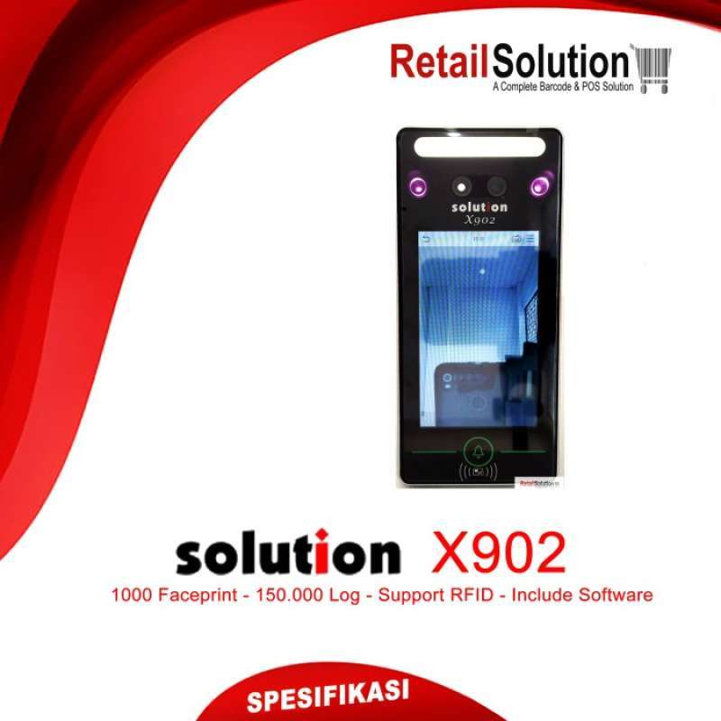 Promo Solution X902 / X-902 / X 902 Mesin Absensi Wajah Kartu RFID WiFi ...
