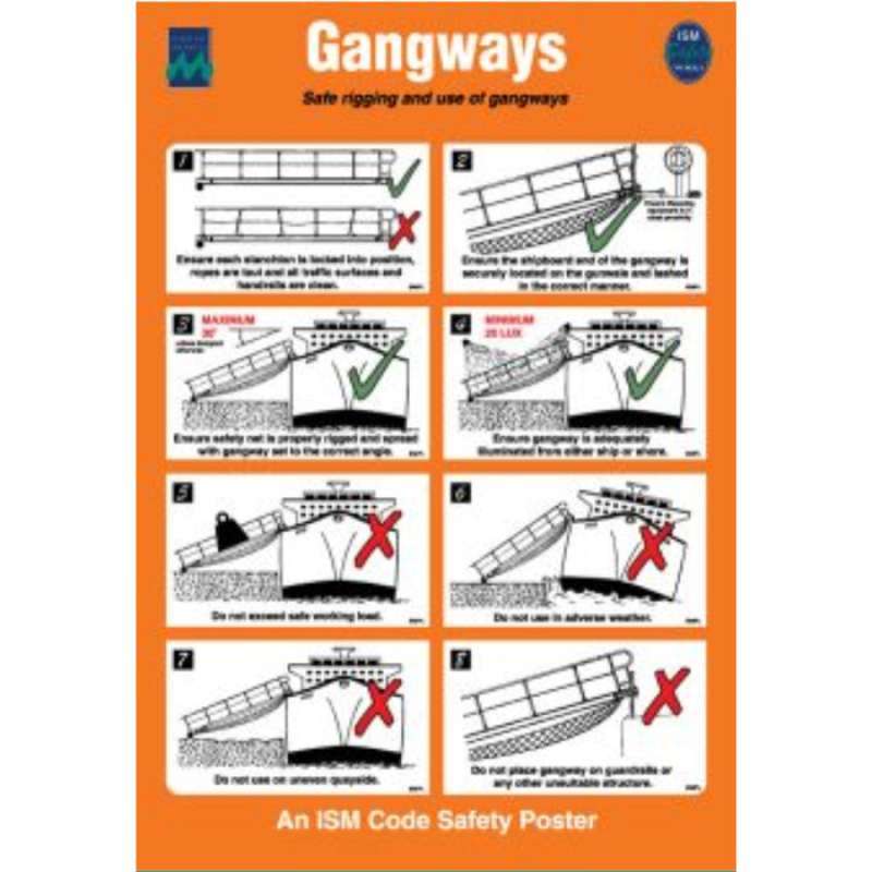 Promo Impa 331514 Gangways Poster Imo Ism Code Safety Poster Kapal ...