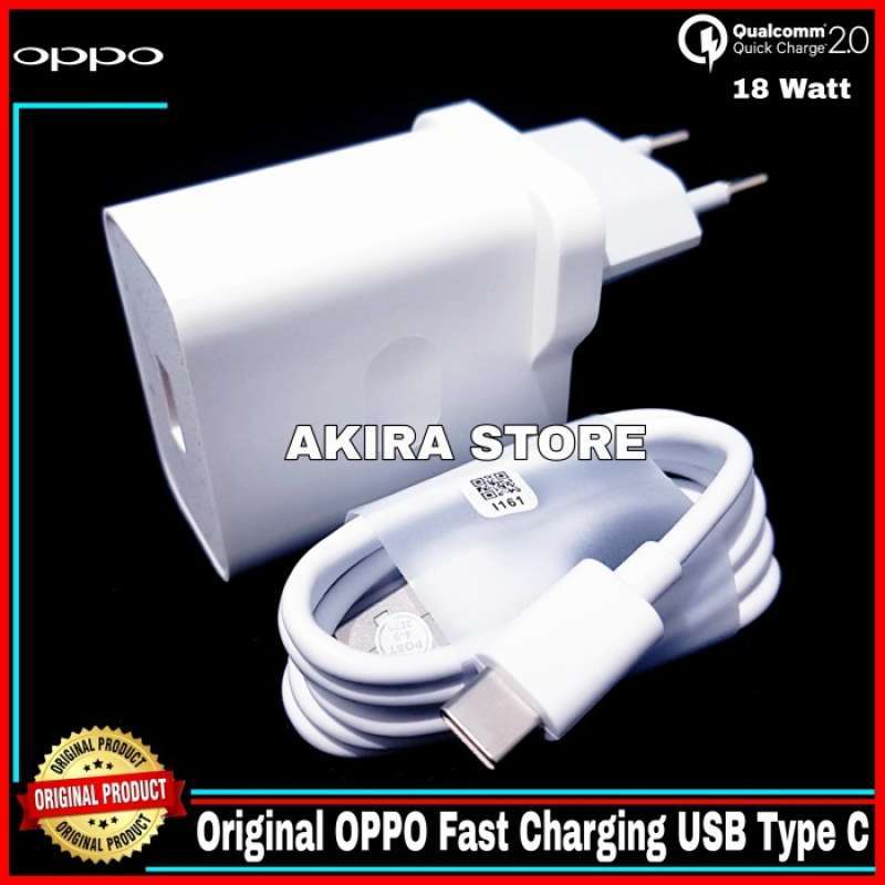 Jual CHARGER OPPO A54 USB C 100% FAST CHARGING TYPE C 18 WATT ...