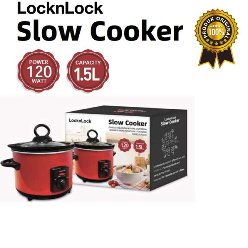 Jual New Slow Cooker Locknlock/lock N Lock Ejp136red Kapasitas 1,5 ...