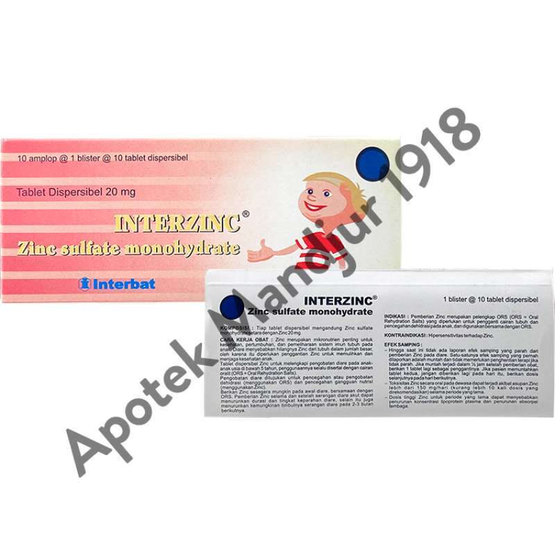 Jual Interzinc 20 Mg 10 Tablet - Obat Diare Anak Di Seller Apotek ...