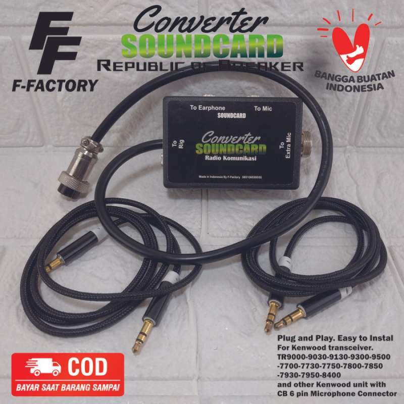 Promo Converter Micom Untuk Rig Kenwood 6 Pin Ke Soundcard V8/Mixer ...