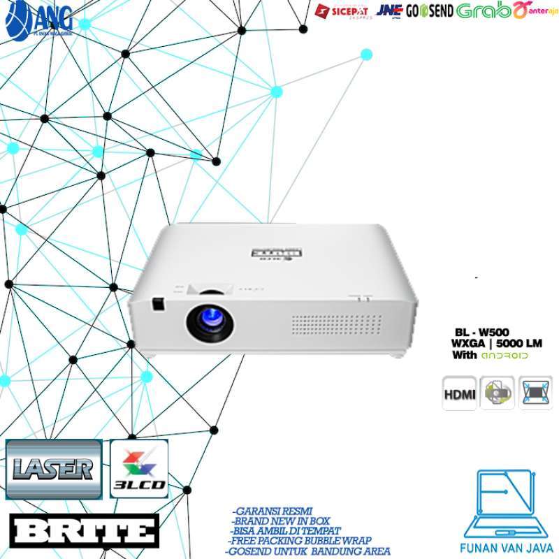 Jual Brite Bl W500 - Wxga 5000 Lumens Hdmi 3lcd Laser Projector Di ...