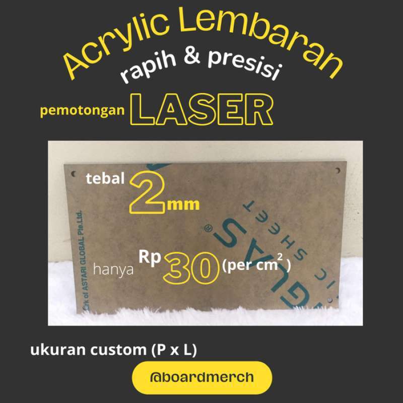 Promo Akrilik Lembaran Tebal 2Mm Bening Potong Laser Acrylic Sheet 2Mm ...