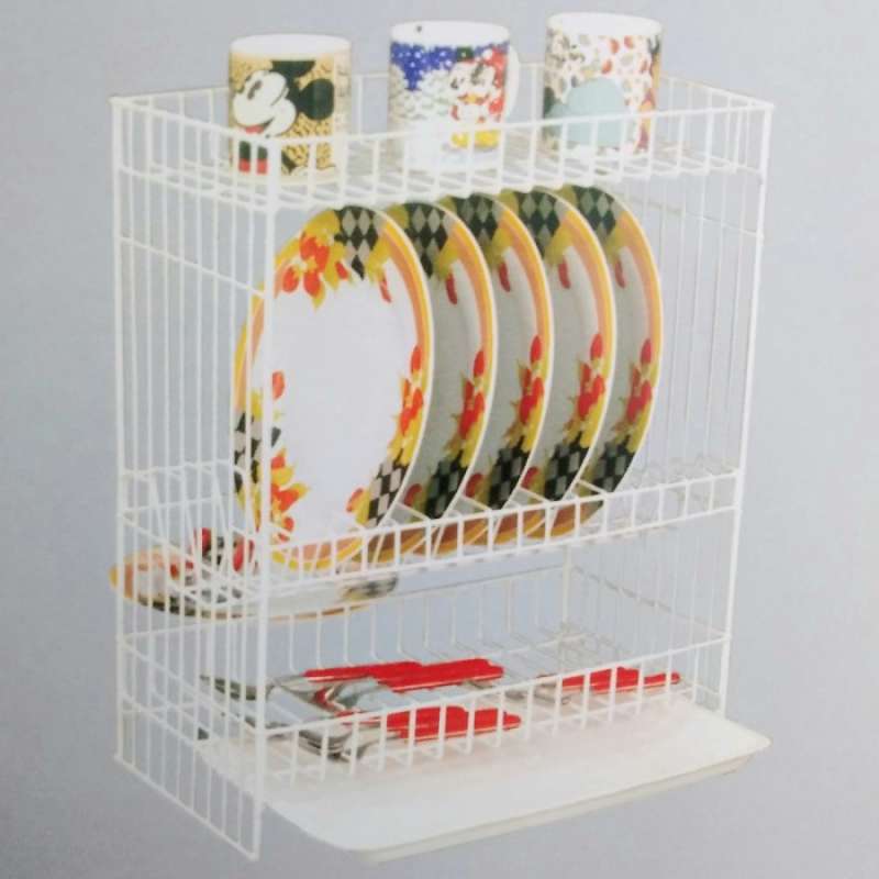 Jual Rak Piring Gelas 3 Susun Modelline Melin Rack+tatakan Pt B30med+t ...