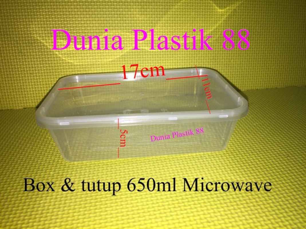Jual Isi25PC 650ML KOTAK tempat box wadah plastik makan nasi food ...
