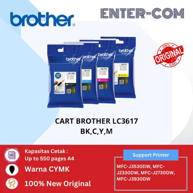Promo Paket Tinta LC-3617 | LC3617 BK-C-M-Y Original Catridge Diskon 23 ...