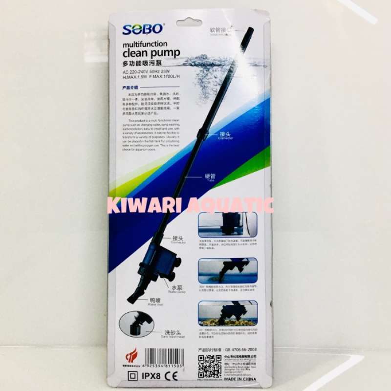 Jual Sobo Bo 028 Multifunction Clean Pump / Alat Pembersih Aquarium Bo028 di Seller Berlian ...