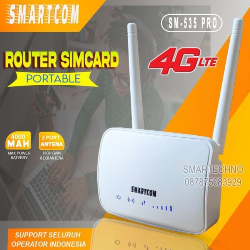 Promo Modem Wifi Router Sim Card 4G LTE SMARTCOM XM220 Wifi Router ...
