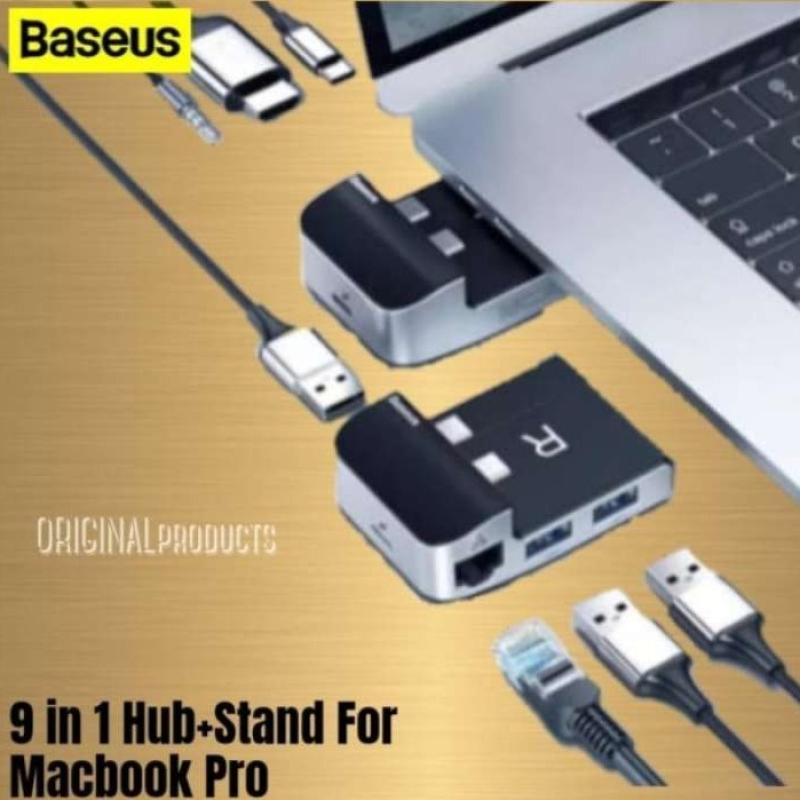 Promo Baseus Thunderbolt 3 Usb Type C To Hub Hdmi Tf Audio Rj45 9In1 Stand Diskon 23% di Seller ...
