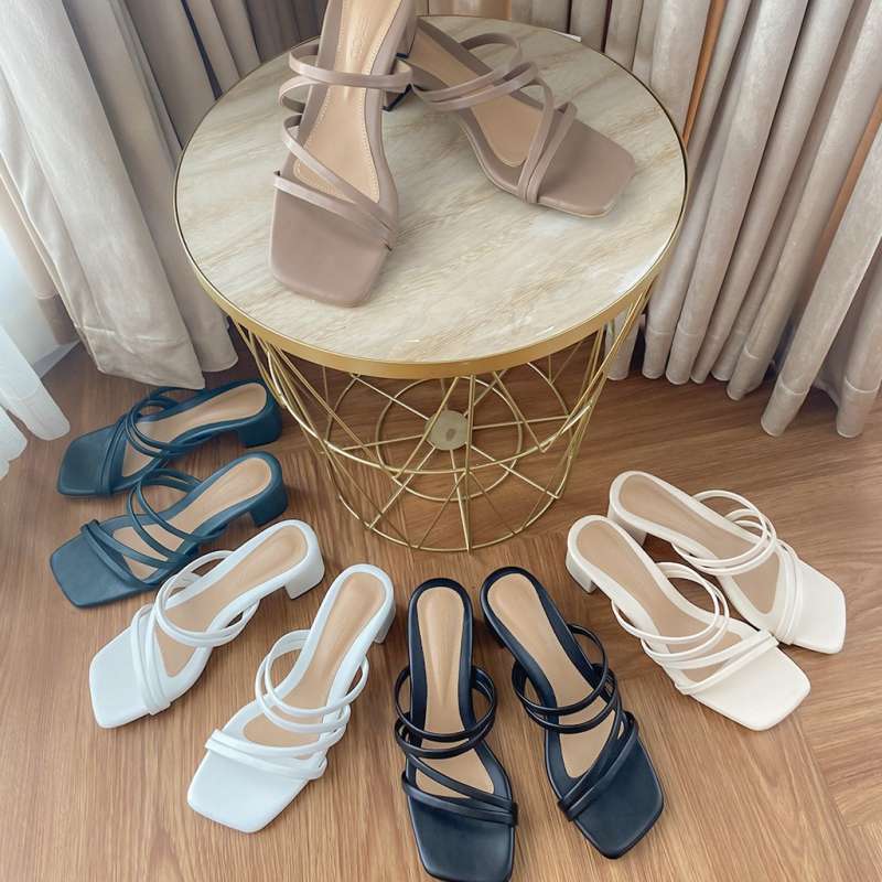 Promo Defrou - Elora Heels 5 cm - heel tali sepatu hak tahu kaca ...