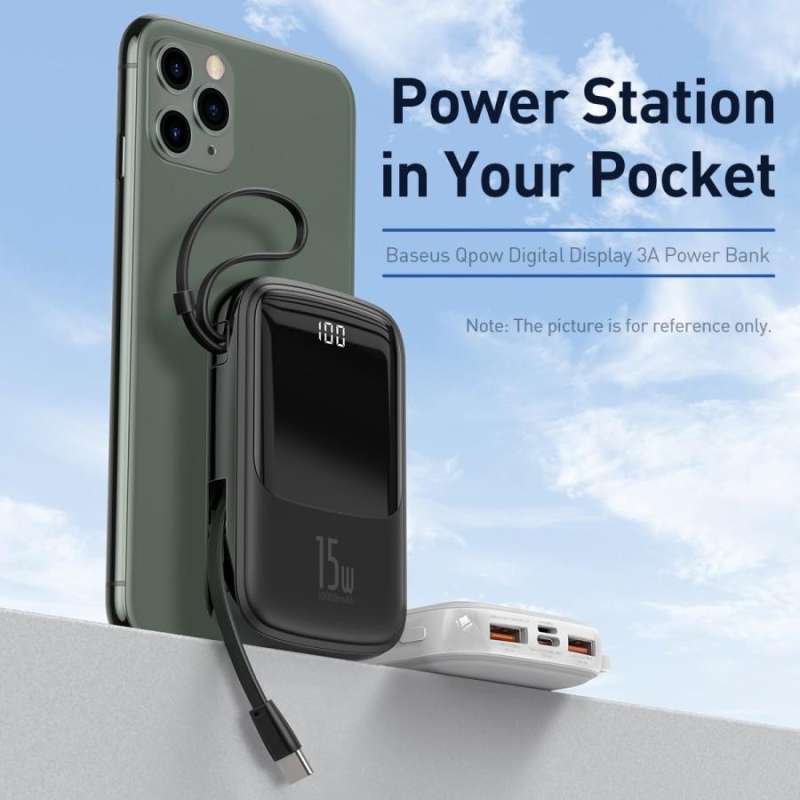 Jual Baseus Qpow Digital Display Power Bank Type C 3a - 10.000mah ...