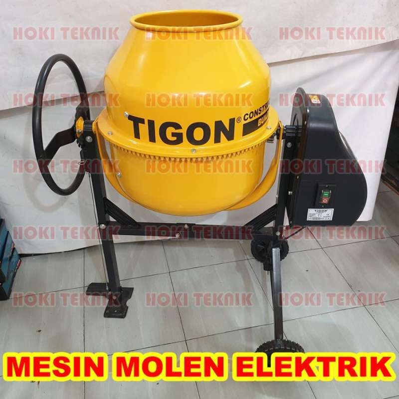 Jual Tigon Mesin Molen Semen Cor Beton Concrete Mini Elektrik 120 Liter Tigon di Seller Hoki ...