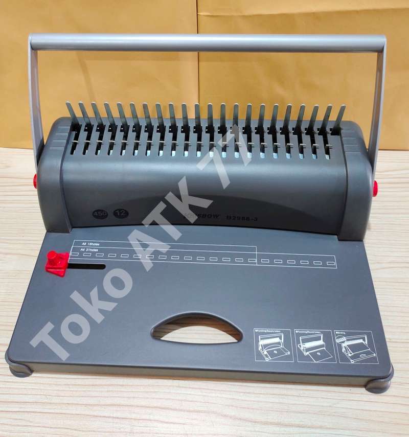 Jual Mesin Jilid Spiral Plastik Comb Binding Machine Krisbow B2988-3 Di ...