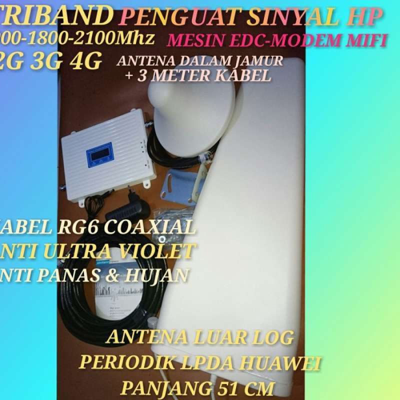 Jual Tri Band Repeater Booster 2g 3g 4g Penguat Sinyal Hp Edc Modem Wifi Di Seller Gadget Gaming ...