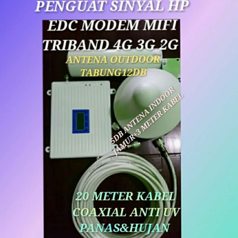 Jual Tri Band Repeater Booster 2g 3g 4g Penguat Sinyal Hp Edc Modem ...