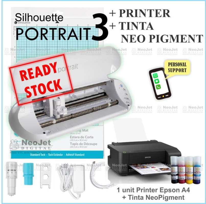 Jual Paket Mesin Cutting Sticker Portrait 3 Printer Epson A4 Tinta ...