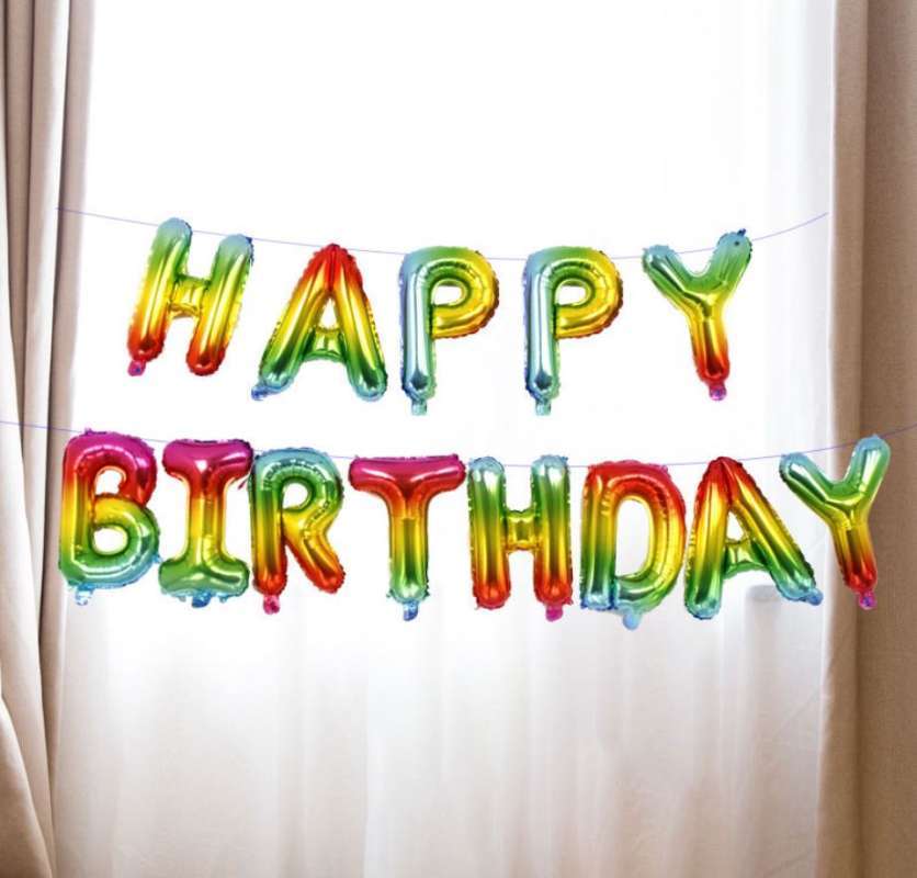 Promo Oem Sk-c390 Ballon Foil Abjad Alphabet Polos Gradient A-z Balon ...