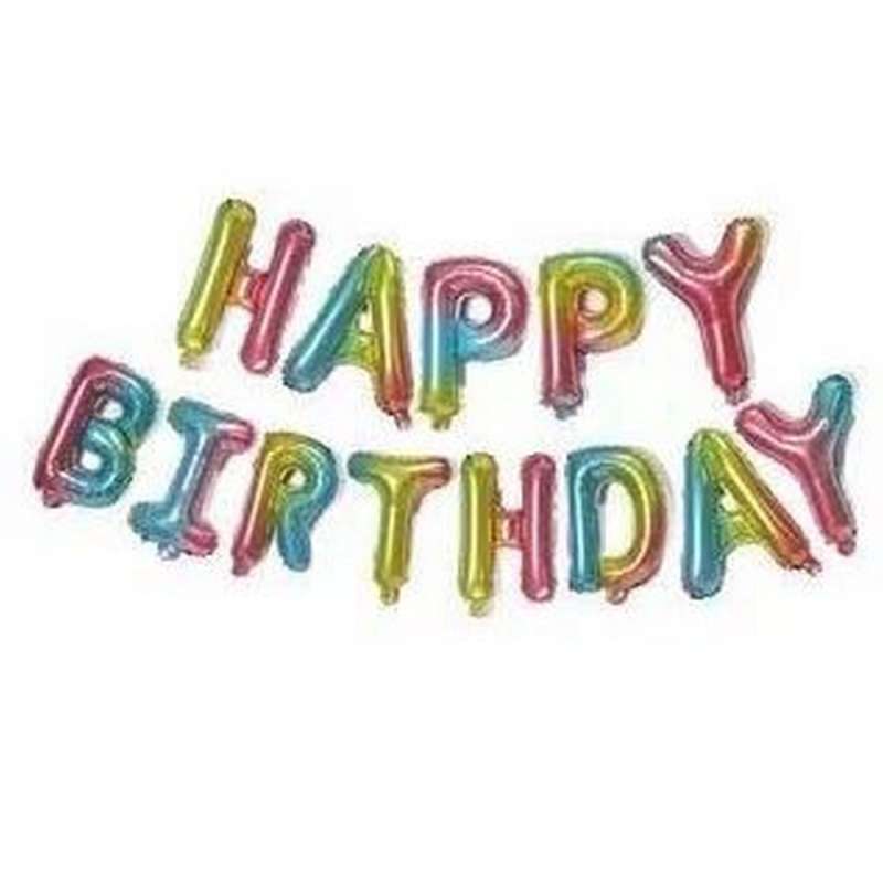 Promo Oem Sk-c390 Ballon Foil Abjad Alphabet Polos Gradient A-z Balon ...