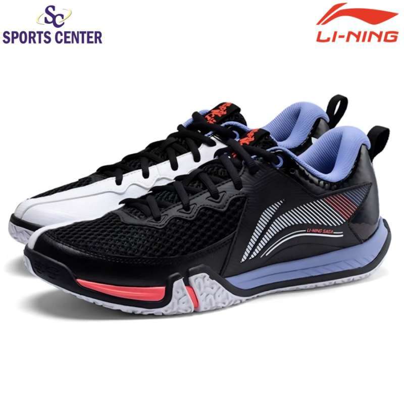 Promo New Sepatu Badminton Lining Saga Ii / 2 Lite Aytt003 Black White ...