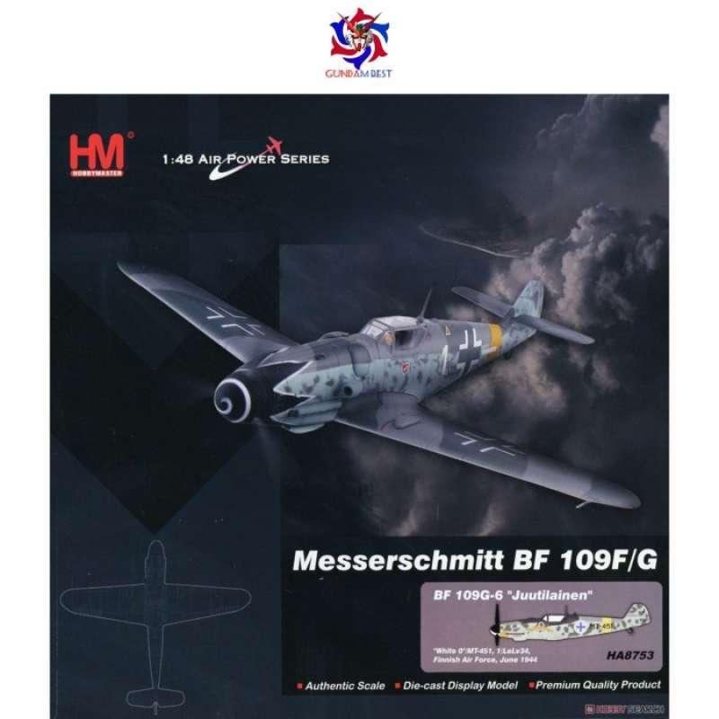 Promo Hobby Master Diecast Messerschmitt Bf-109G-6 Juutilainen White 0 ...