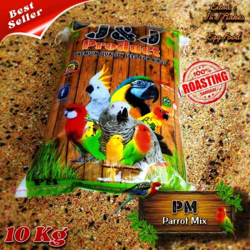 Promo J&J Pm Mix Seed Karungan 10Kg Pakan Makanan Burung Lovebird ...