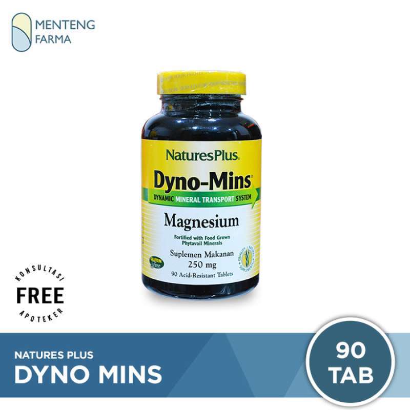 Jual natures plus dyno-mins magnesium 90 tablet - suplementasi ...