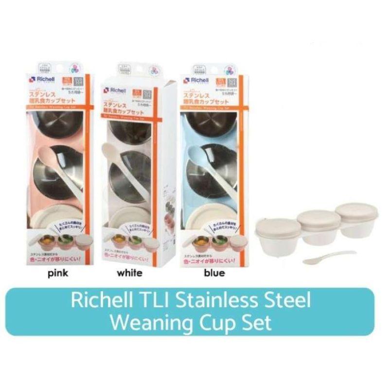 Promo Richell Tli Stainless Steel Weaning Cup Set Diskon 23% di Seller ...