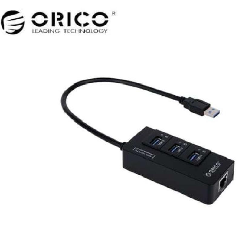 Promo Usb Hub Orico Hr01-U3 + Lan Card Gigabit / Usb Hub + Lan Orico ...