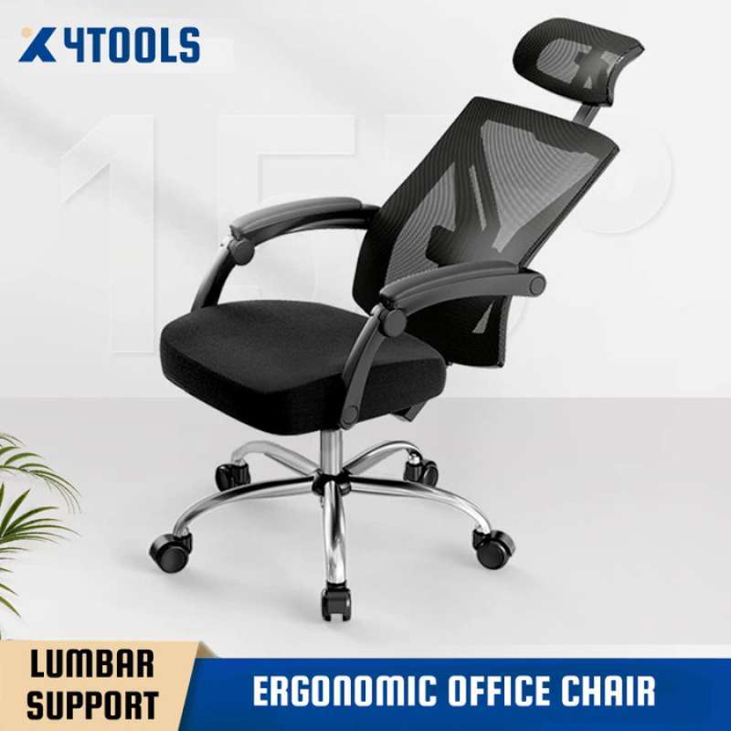 Promo Kursi Kerja Kantor Direktur Warna Hitam Ergonomic Office Chair ...