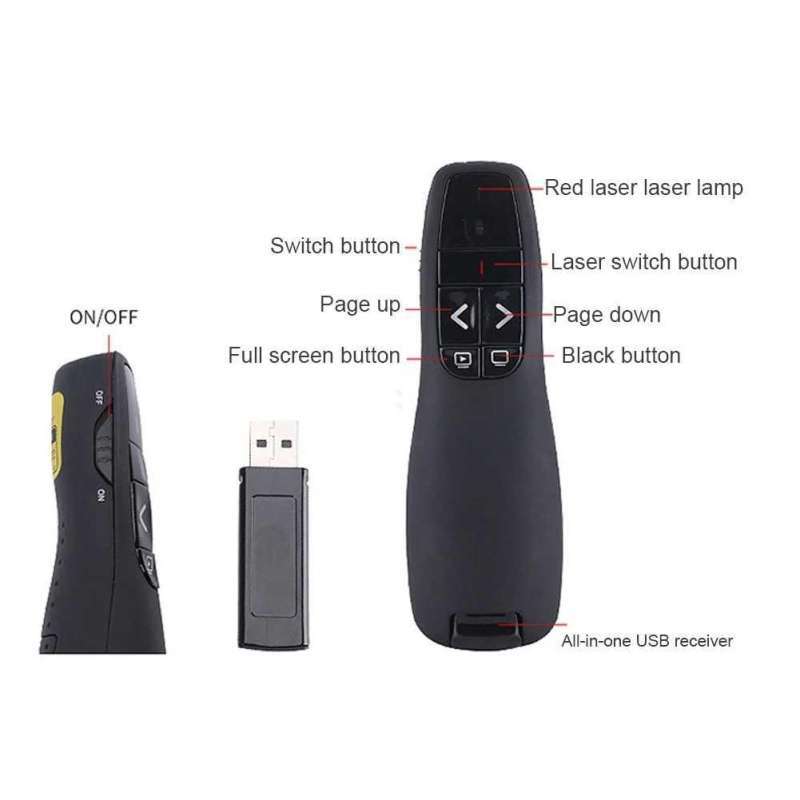 Jual Remote Laser Presenter Wireless Pointer Merah 2.4 Ghz K400 ...