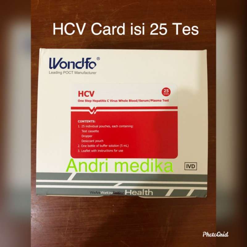 Promo Hcv Card Wondfo Whole Blood Isi 25 Test Diskon 23% Di Seller ...