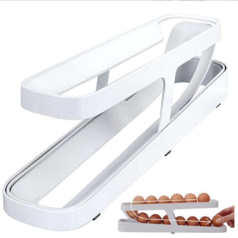 Jual Rak Telur Kulkas Penyimpanan Telur Bergulir Otomatis Penyimpanan ...