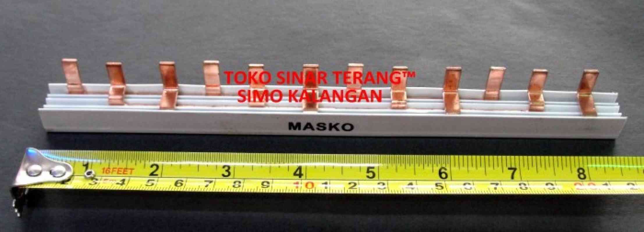 Jual Busbar Sisir Mcb 3p Pas/ Mcb Bar Type Pin Listrik 3 Phase Fase ...