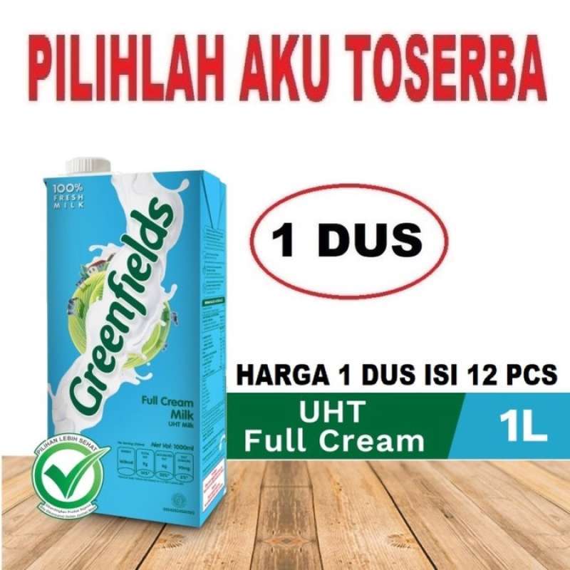 Jual Susu Greenfields Full Cream 1 Liter - ( Harga 1 Dus Isi 12 ) Di Seller Pilihlah Aku Toserba ...