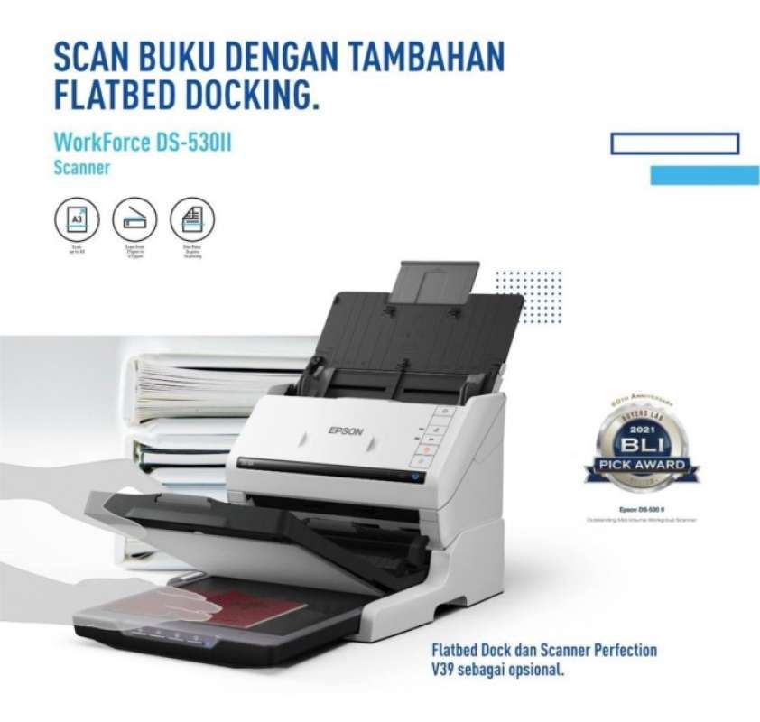 Promo SCANNER EPSON WorkForce DS-530 II - A4/A3 - ADF - Duplex ...