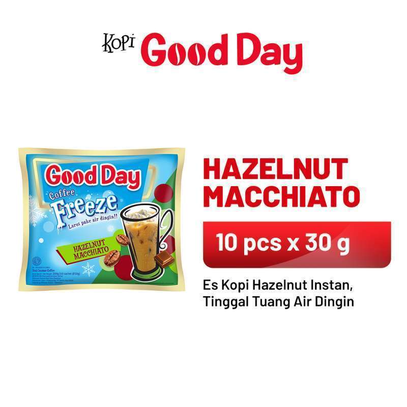 Promo Good Day Coffee Freeze Hazelnut Macchiato 1 Pack (10 X 30 Gr ...