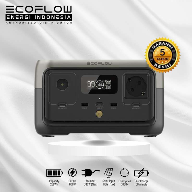 Promo ECOFLOW RIVER Portable Power Station Genset Listrik Tenaga Surya ...