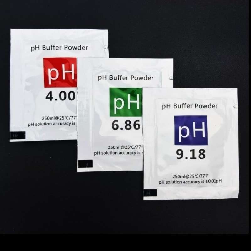 Jual satu set 3 bungkus serbuk bubuk kalibrasi ph meter ph buffer powder ph di Seller Ryleee ...