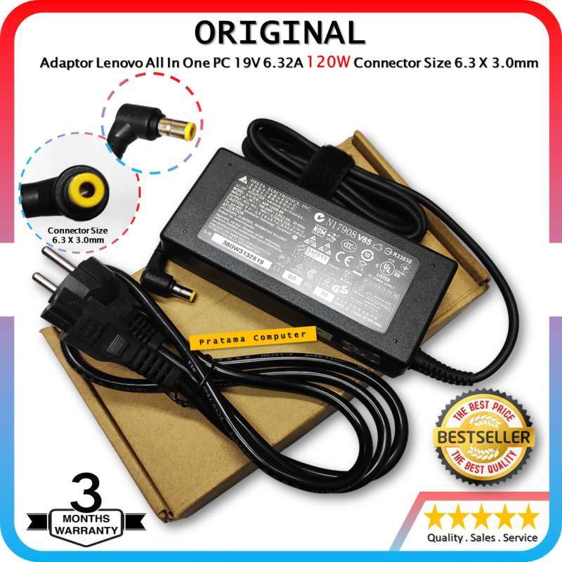 Promo Original Charger Adaptor Lenovo All In One PC 19V 6.32A Diskon 28% di Seller pratama ...