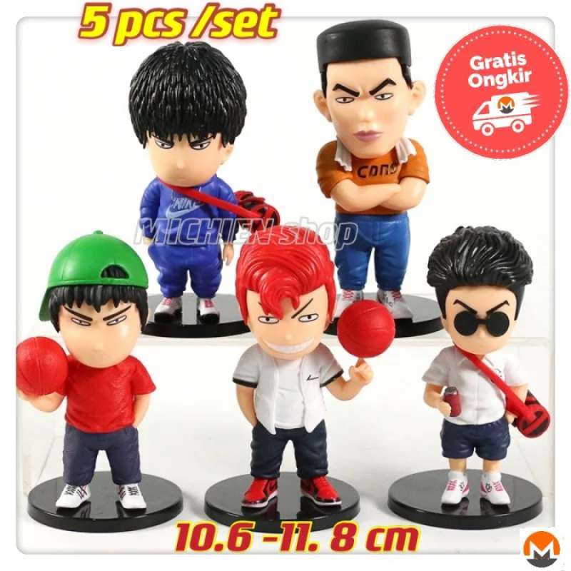 Promo Slam Dunk Shohoku Sakuragi Rukawa Akagi Mitsui Miyagi figure set ...