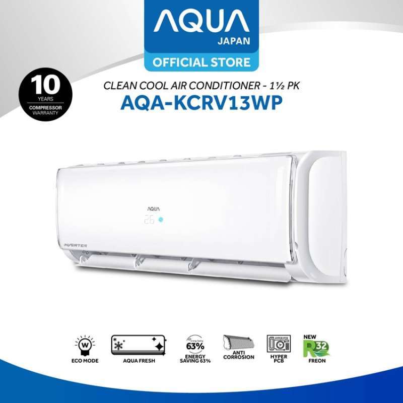 Jual Aqua Aqakrv13wp Ac Split Inverter Plus 1,5pk Di Seller Ufo Elektronika Semarang Official ...