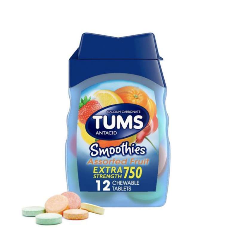 Promo Tums Maag Extra Strength 750 Tums Assorted Fruits - 12 Tablets ...