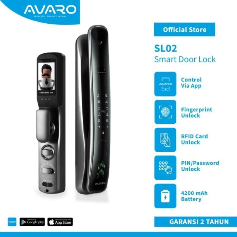 Promo AVARO SL02 Smart Door Lock Kunci Pintu Digital Smart Lock Door Lock Diskon 23% di Seller ...
